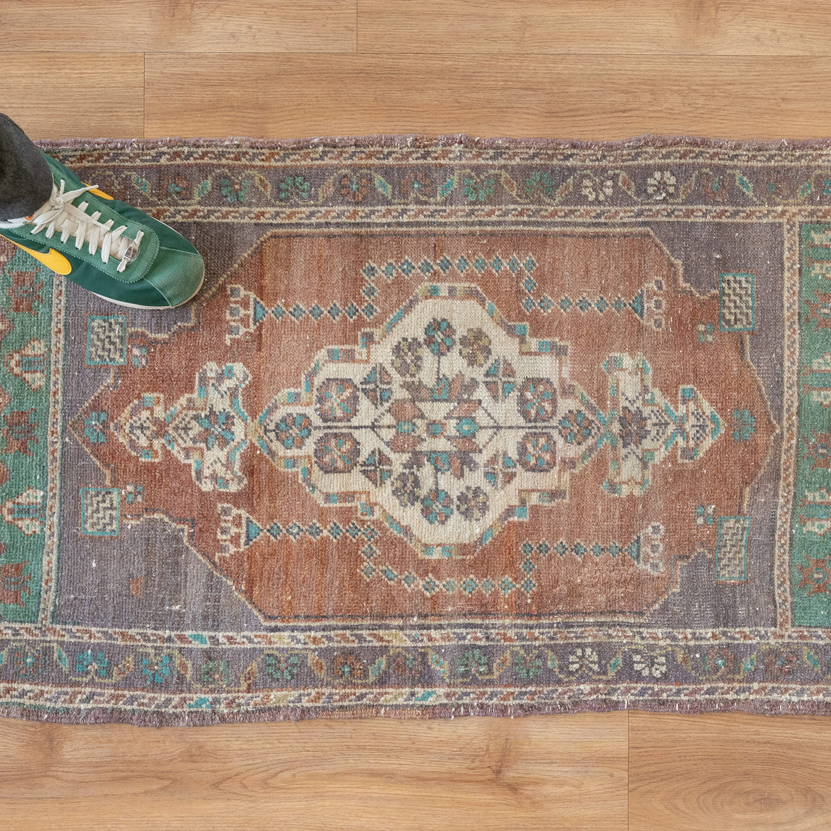 Nomadic Vintage Rugs – Handmade Turkish Mini Rug 3'2" X 1'8"